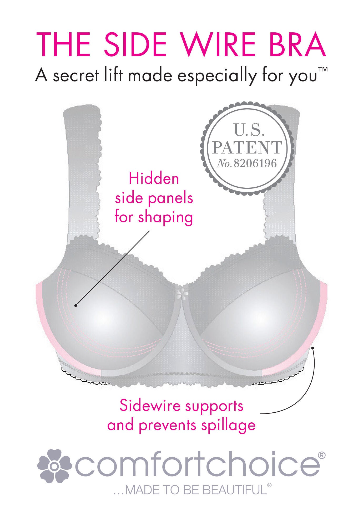 Side Wire Lace Bra | Roaman's