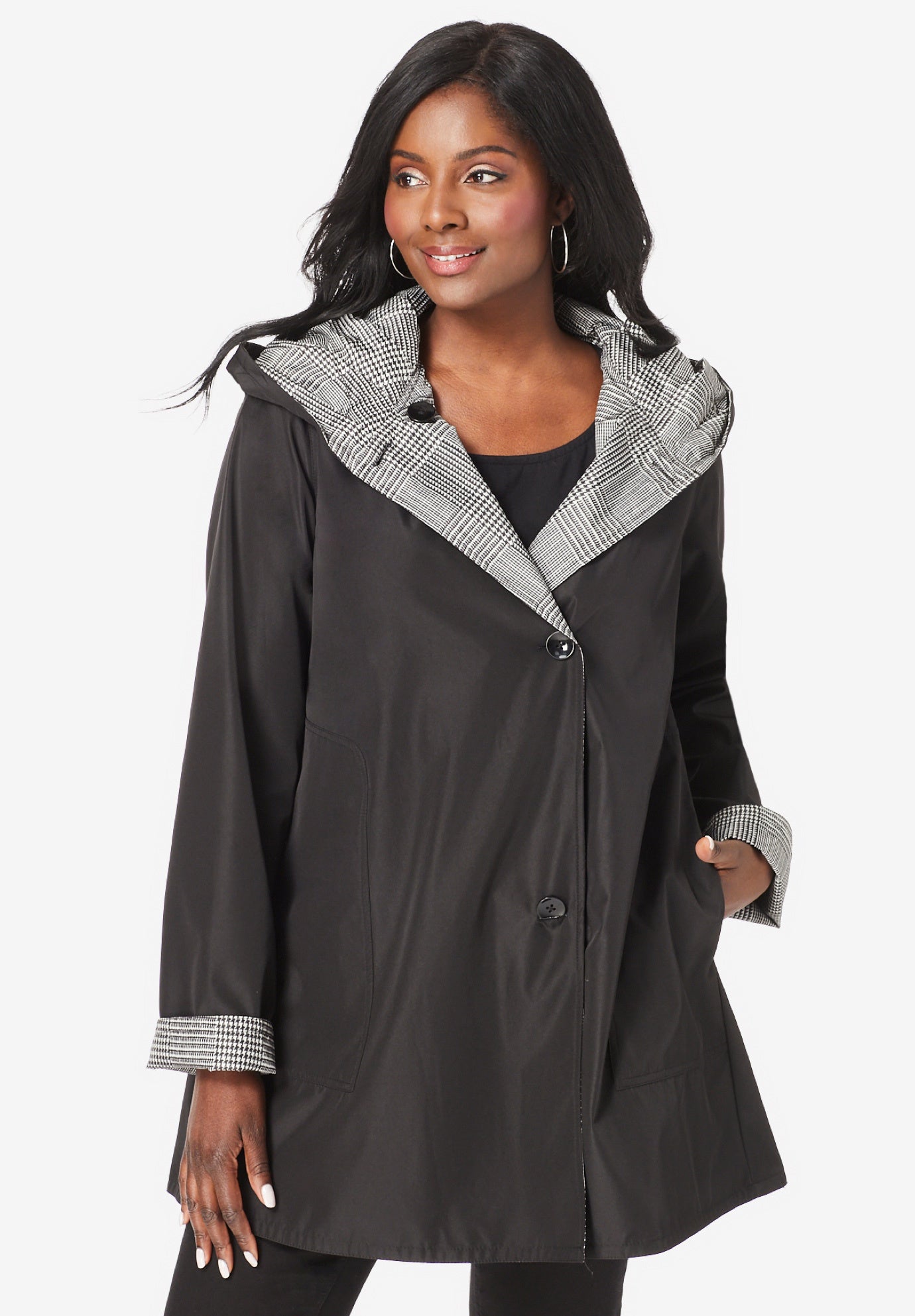 Reversible A-Line Raincoat | Roaman's