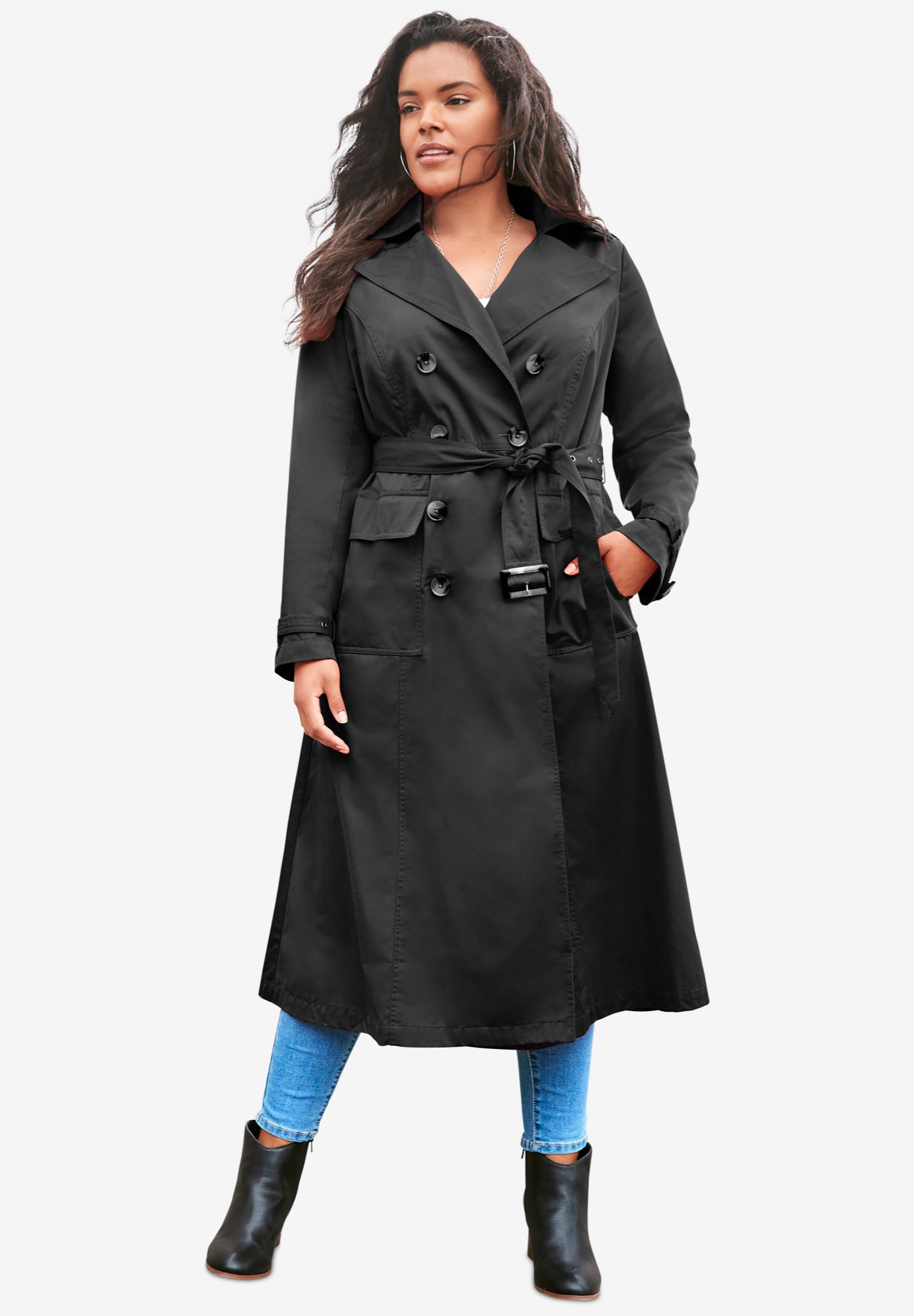 Fashionable Essential Trench Coat, 4254902 | Roaman's