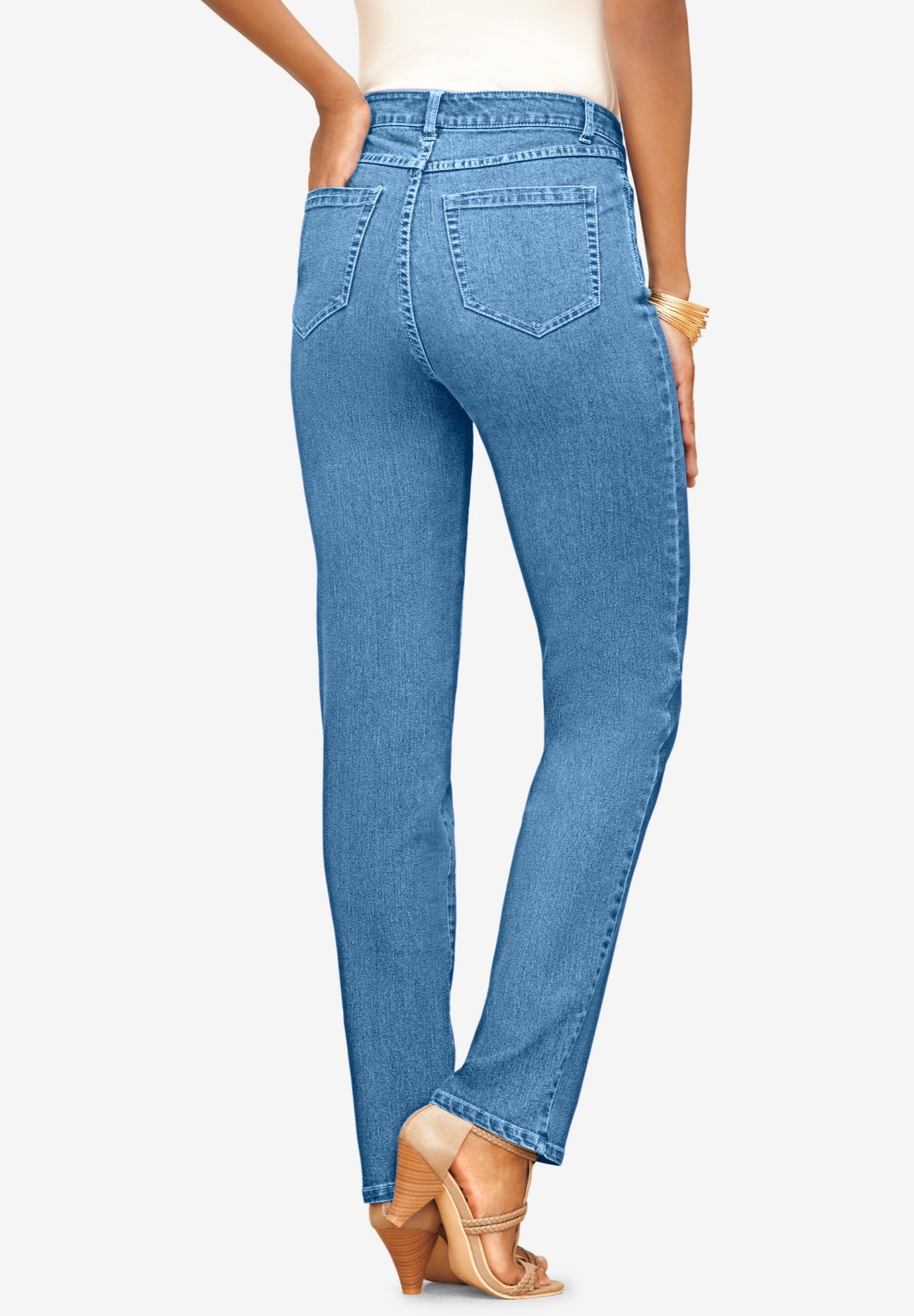 Straight Leg Jean With Invisible Stretch® By Denim 24 7® Plus Size