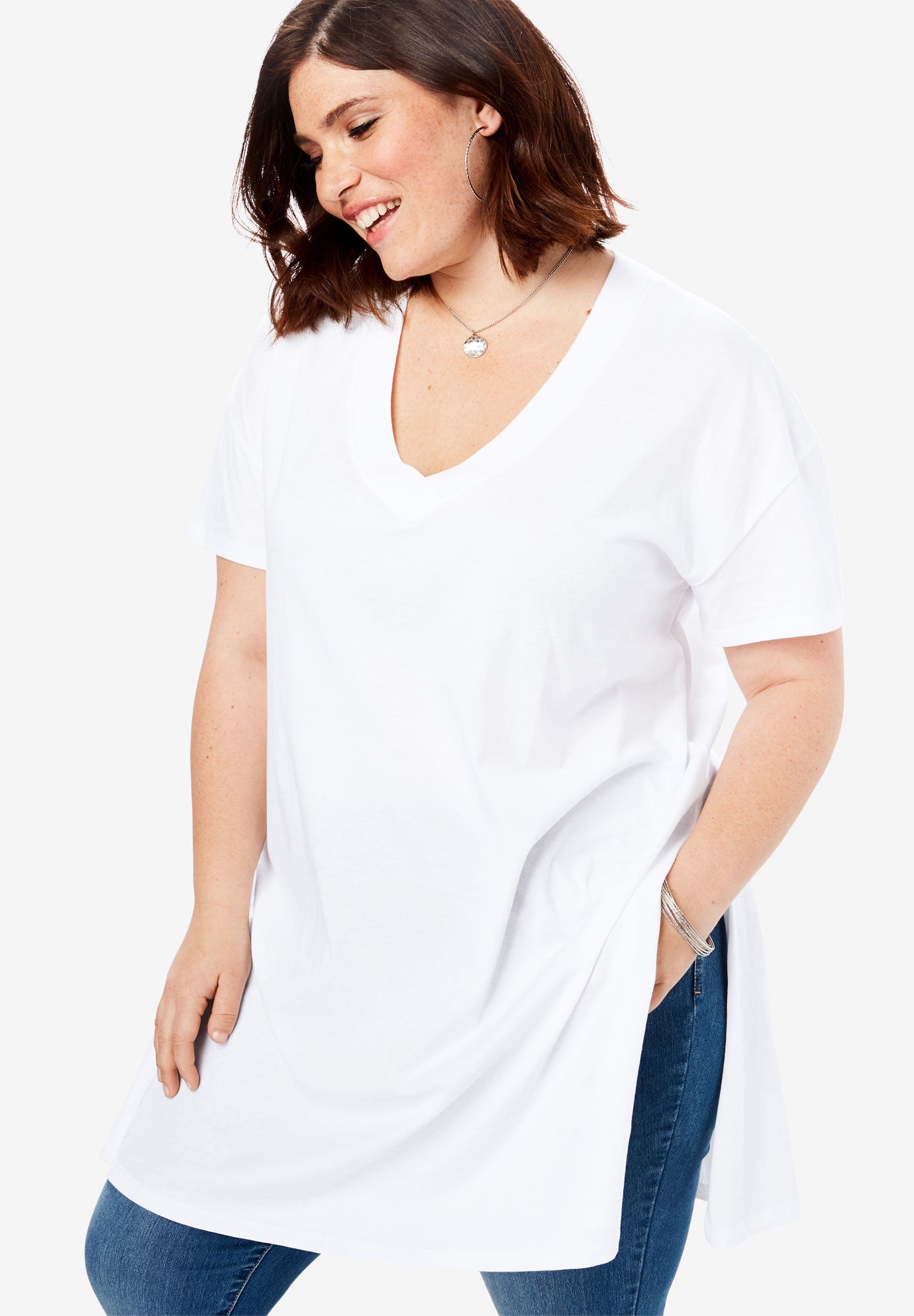 V-Neck Ultimate Tunic | Roaman's