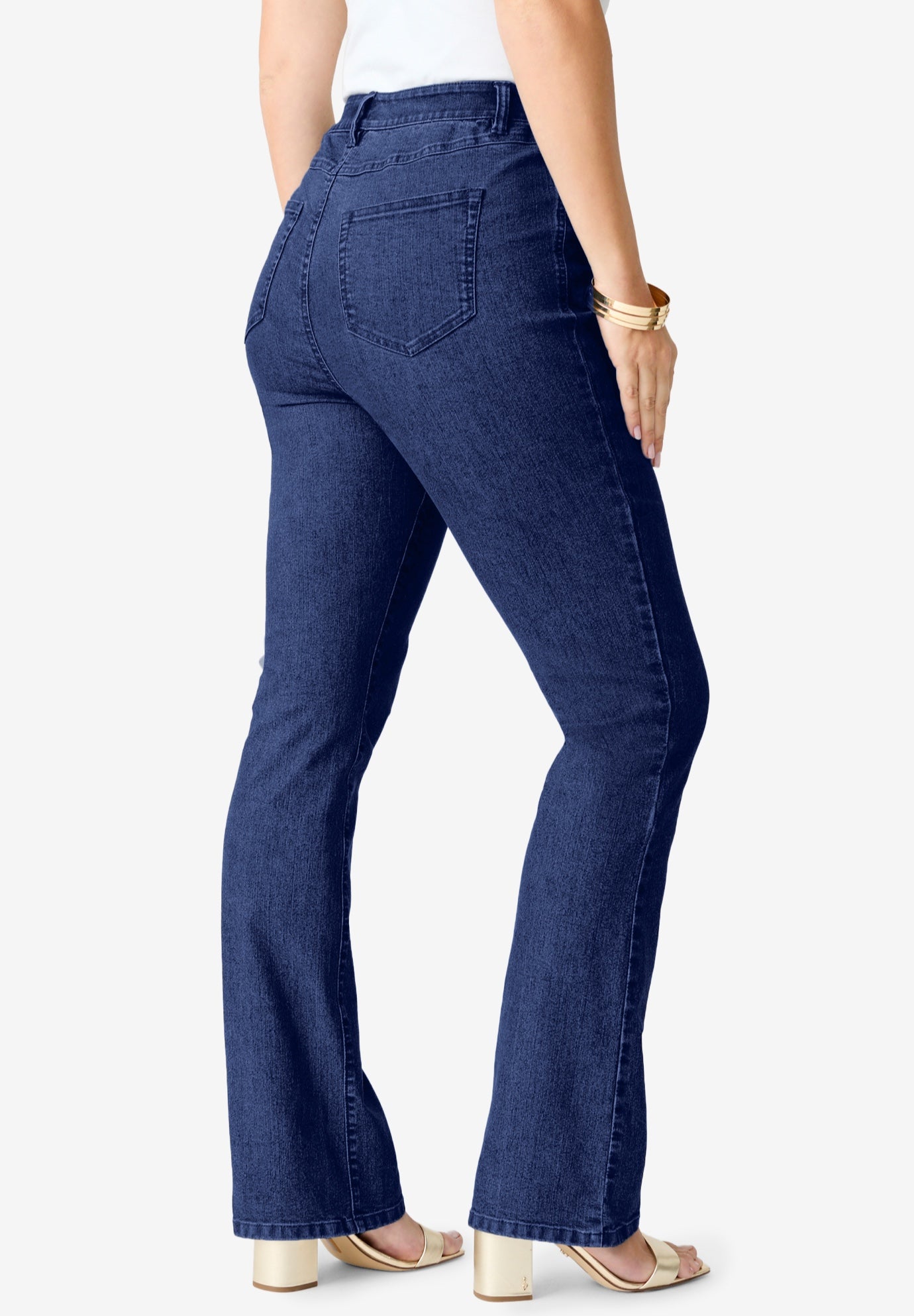 Bootcut Jean With Invisible Stretch® By Denim 24 7® Roamans