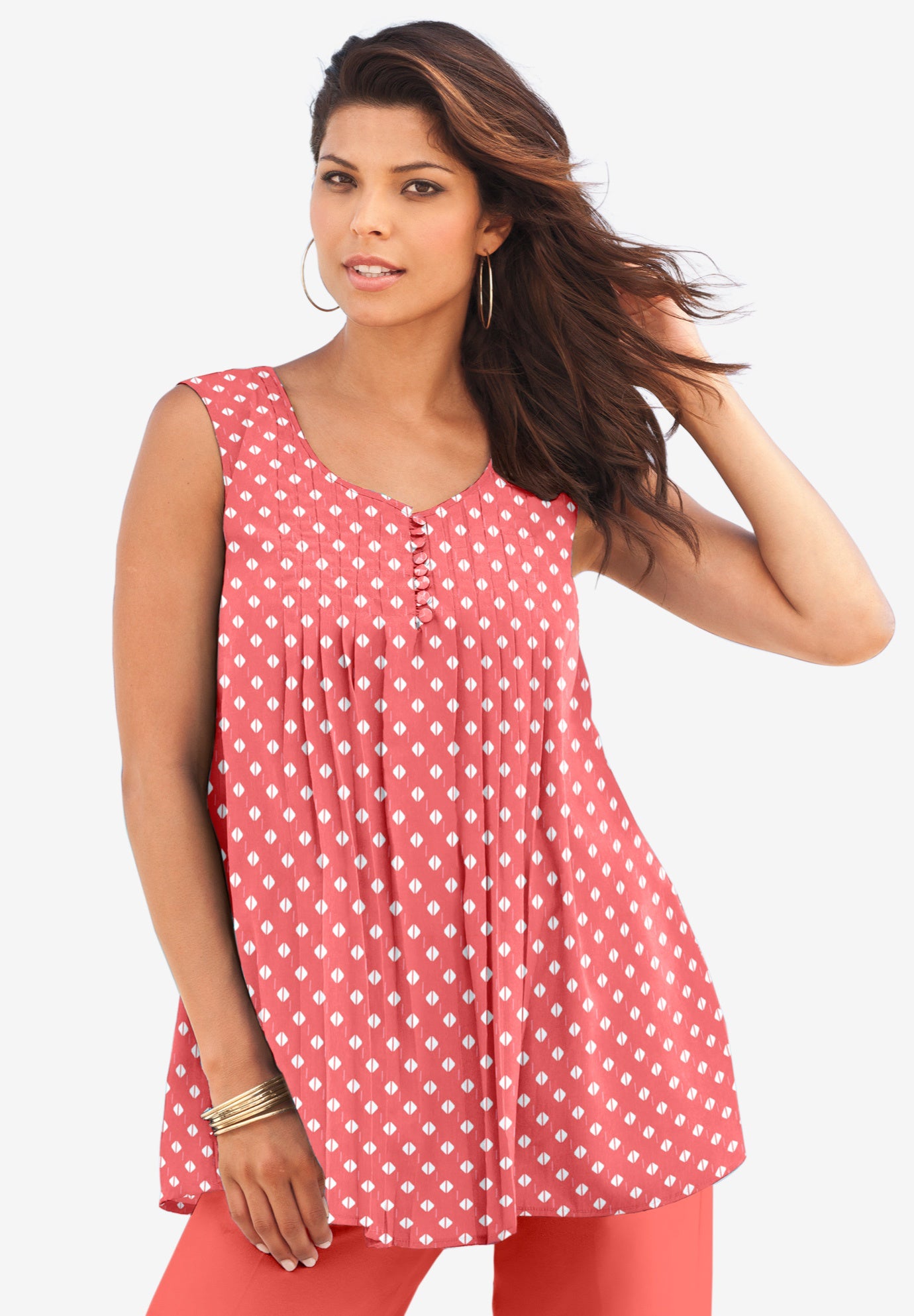 Pleated Tank | Roaman's