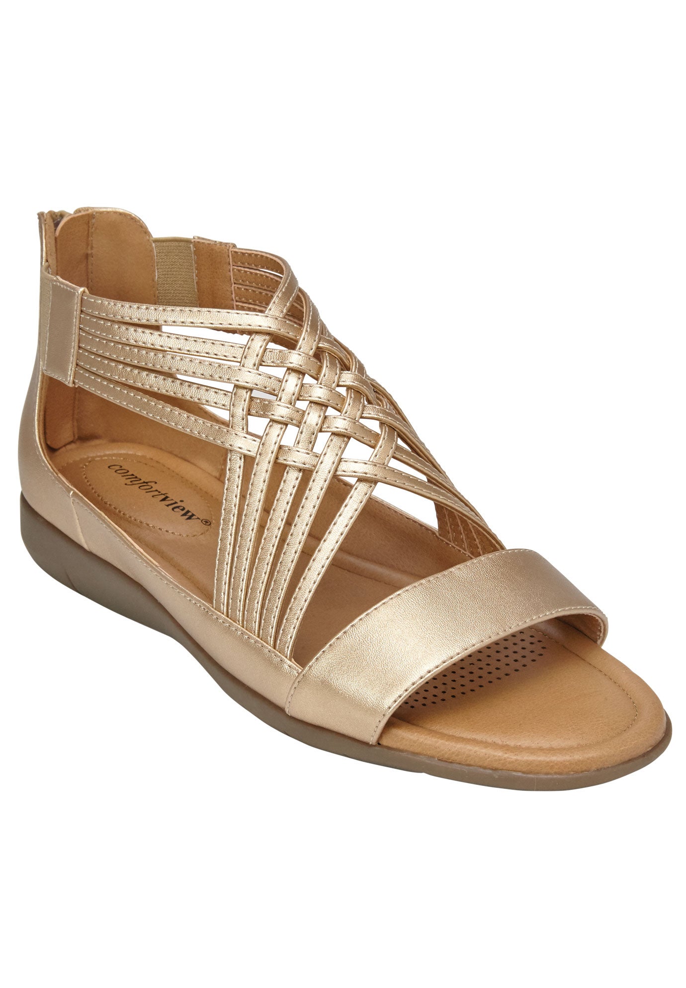 Alicia Sandal by CV Flex by Comfortview® | Plus Size Casual Sandals ...