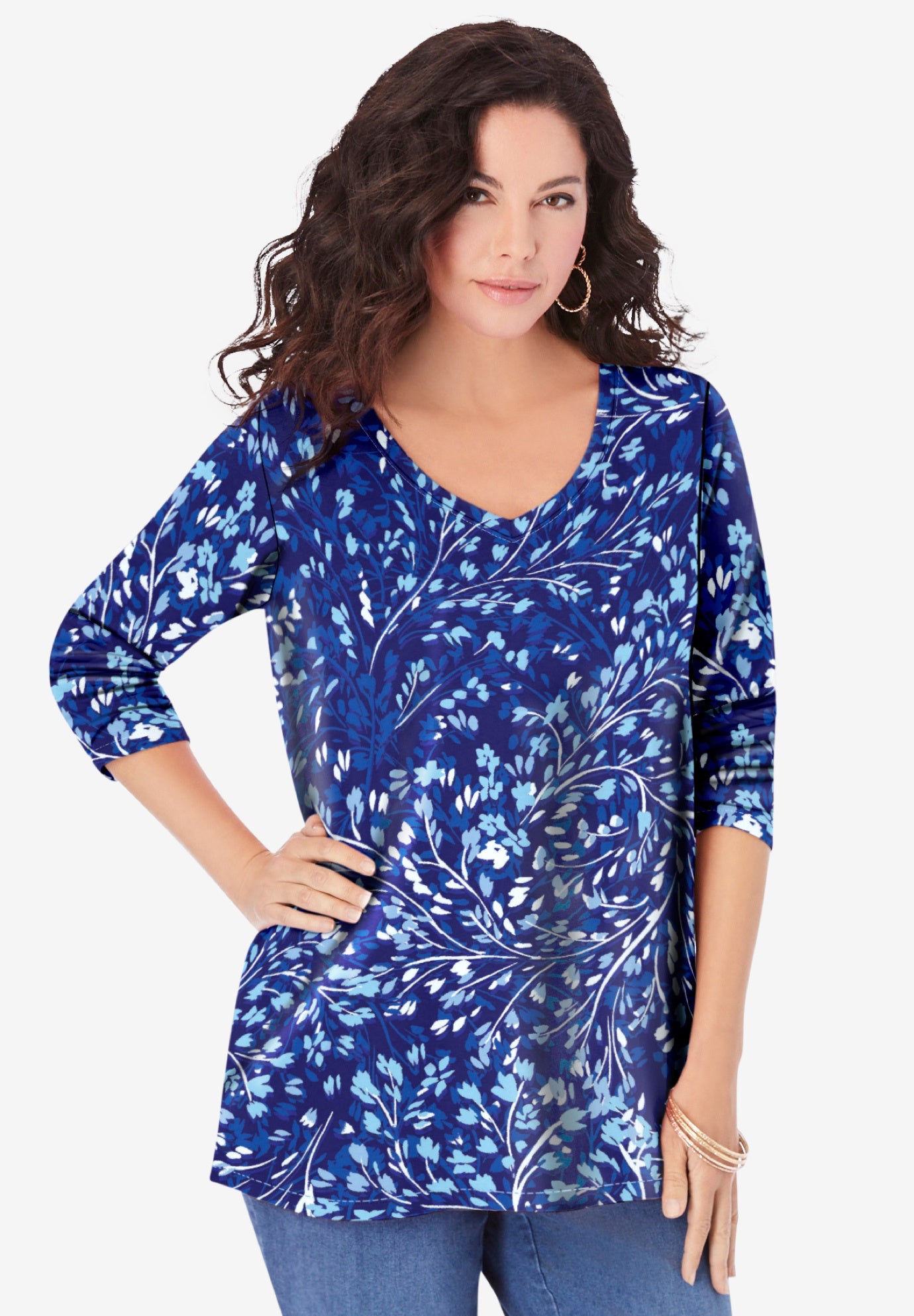 Long Sleeve V Neck Ultimate Tee Roamans