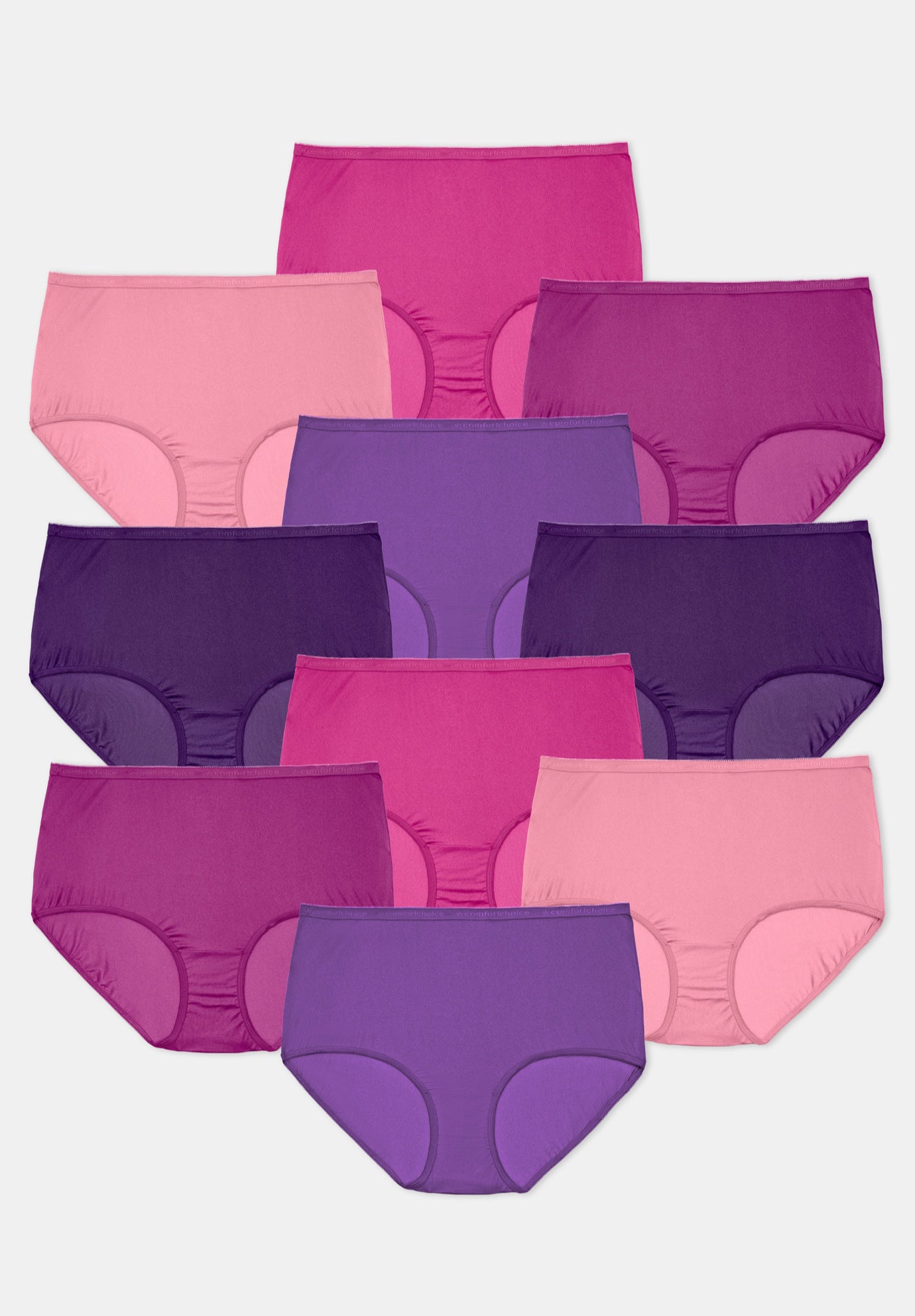 10 Pack Nylon Full Cut Brief Roamans